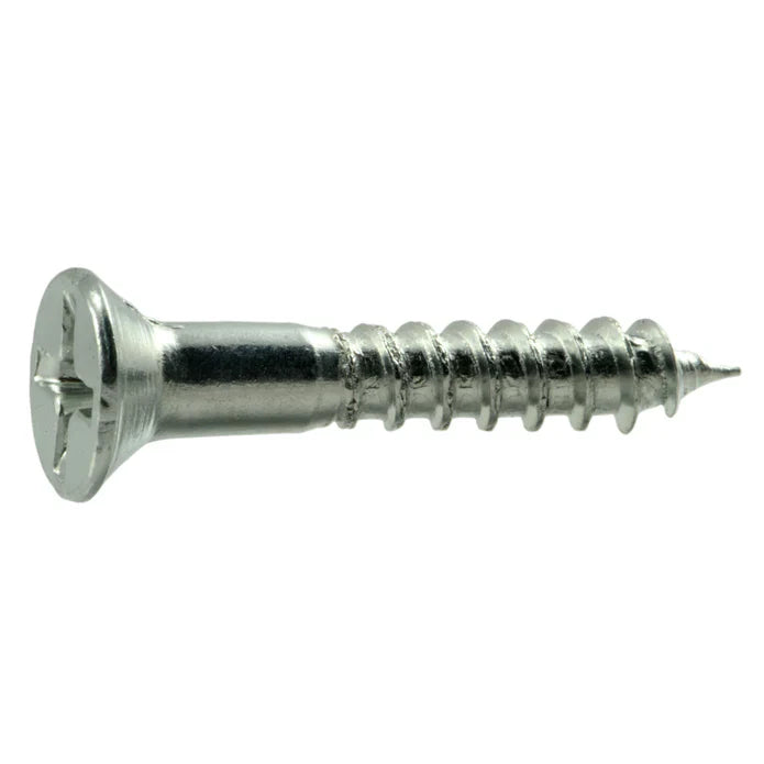 Monster Fastener Zinc Plated Steel Phillips Flat Head Wood Screws ...