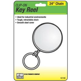 Key Reel Clip, Retractable, Chrome With 24-In. Chain - Pecos, TX ...