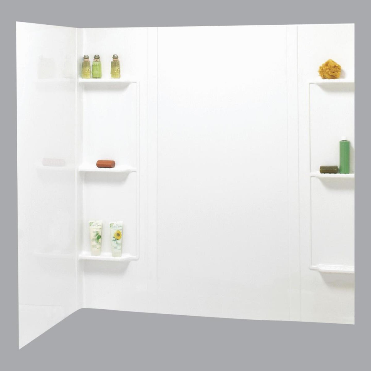 Maax Tempest 5-Piece 59 In. H x 30 In. D Tub Wall Kit in White - Pecos ...