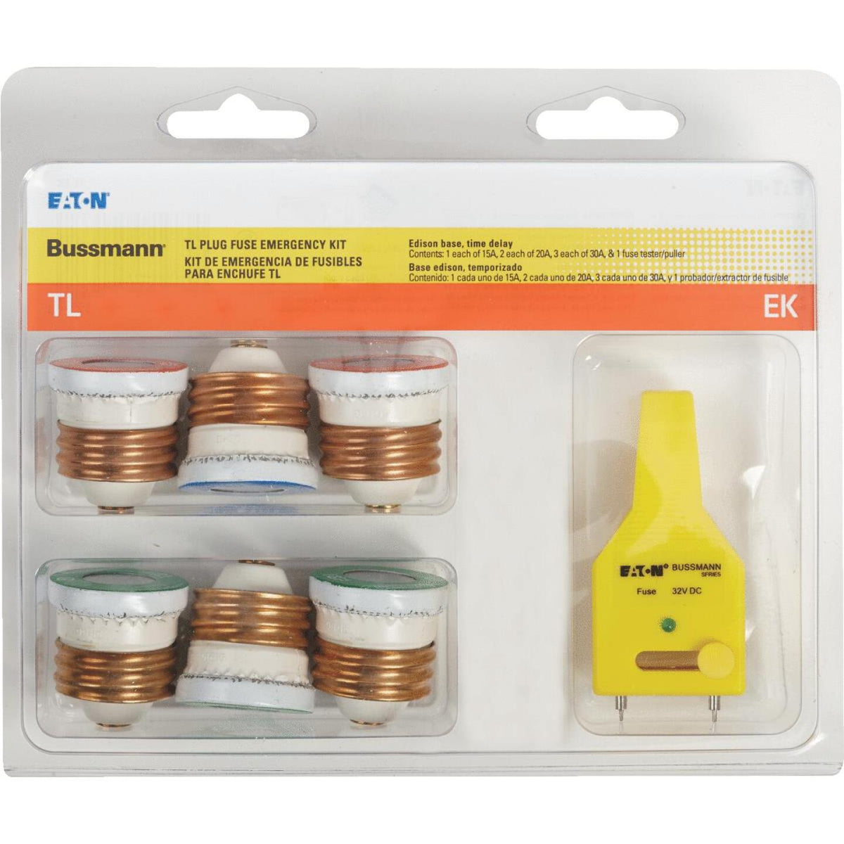 Bussmann 15A to 30A 125V TL Plug Emergency Fuse Kit - Pecos, TX ...