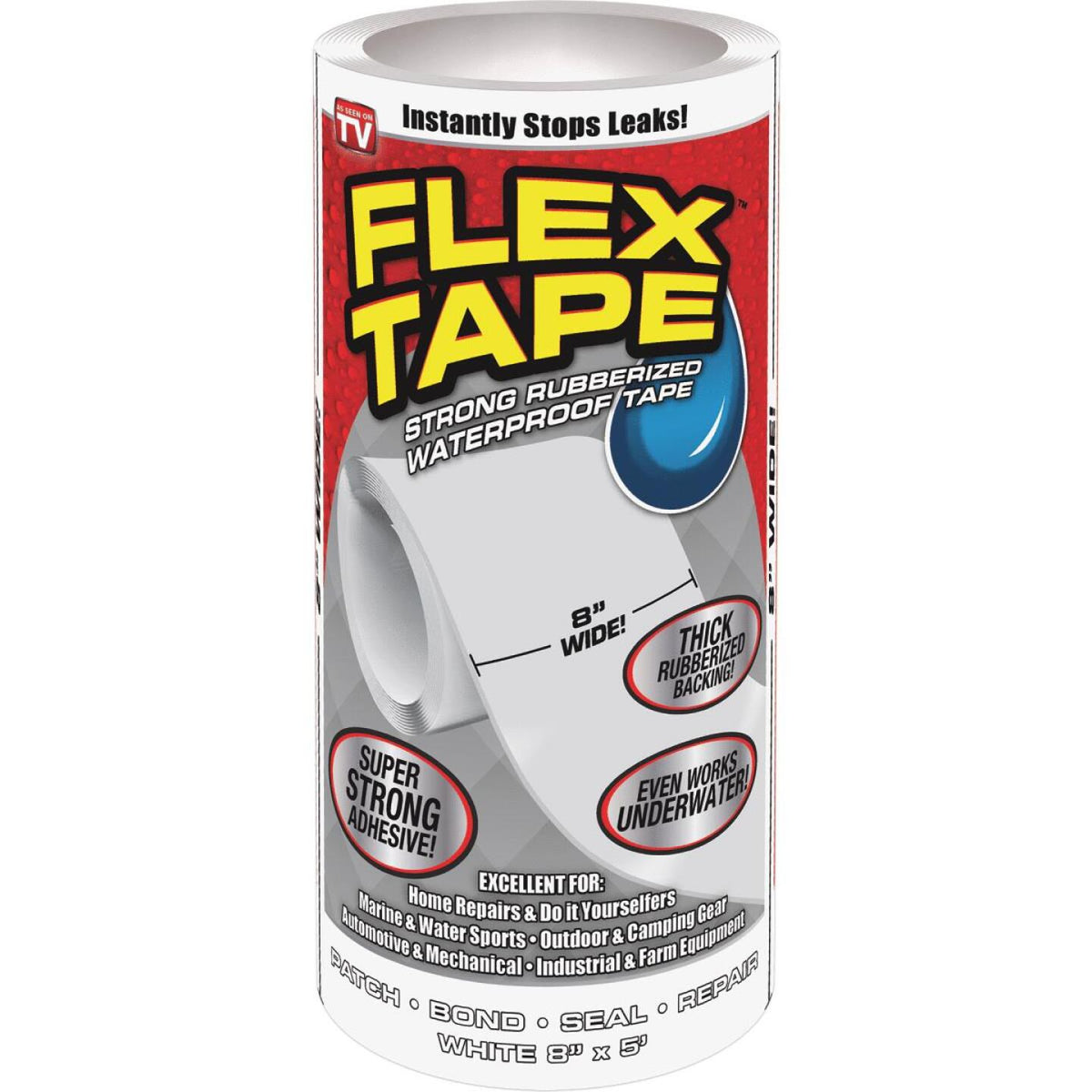Flex Tape 8 In. x 5 Ft. Repair Tape, White - Pecos, TX - Gibson's ...