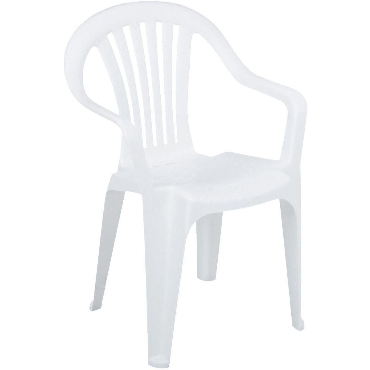 Adams White Resin Low Back Stackable Chair - Pecos, TX - Gibson's ...