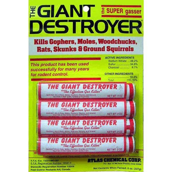 ATLAS GIANT DESTROYER MOLE SMOKE KILLER - Pecos, TX - Gibson's Hardware ...