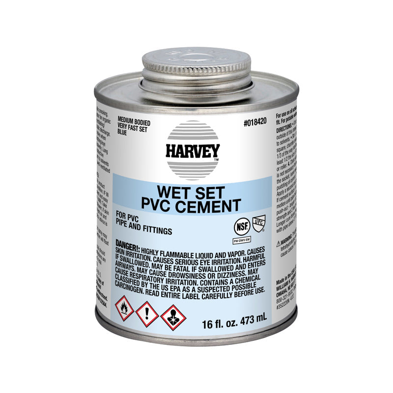 Harvey 16 oz. PVC Medium Body Wet Set Hot Blue Cement - Pecos, TX ...